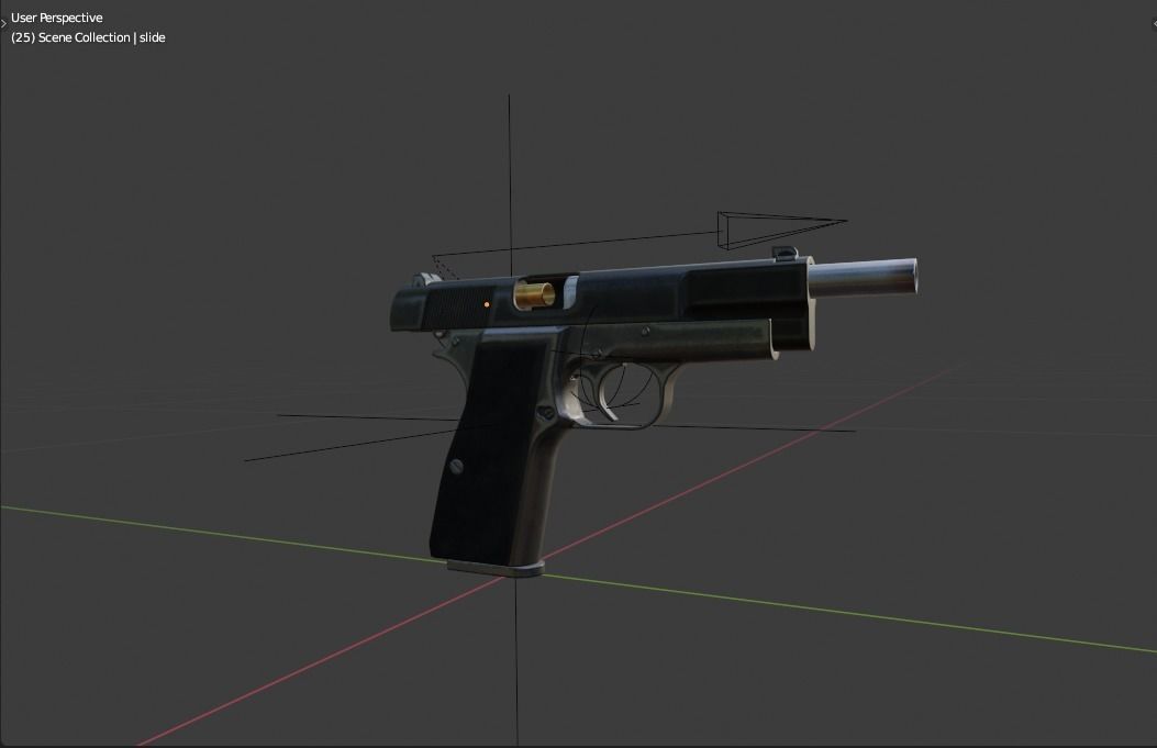 9mm Pistol rigged blender file 3D Model 3D model animated rigged | CGTrader
