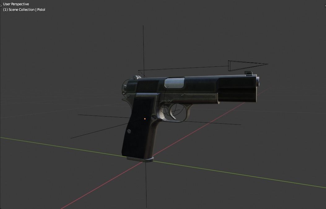 9mm Pistol rigged blender file 3D Model 3D model animated rigged | CGTrader