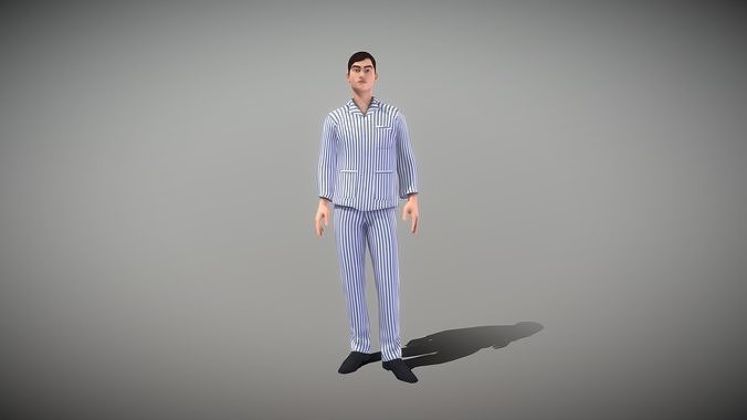 3D model Male Patient VR / AR / low-poly rigged animated | CGTrader