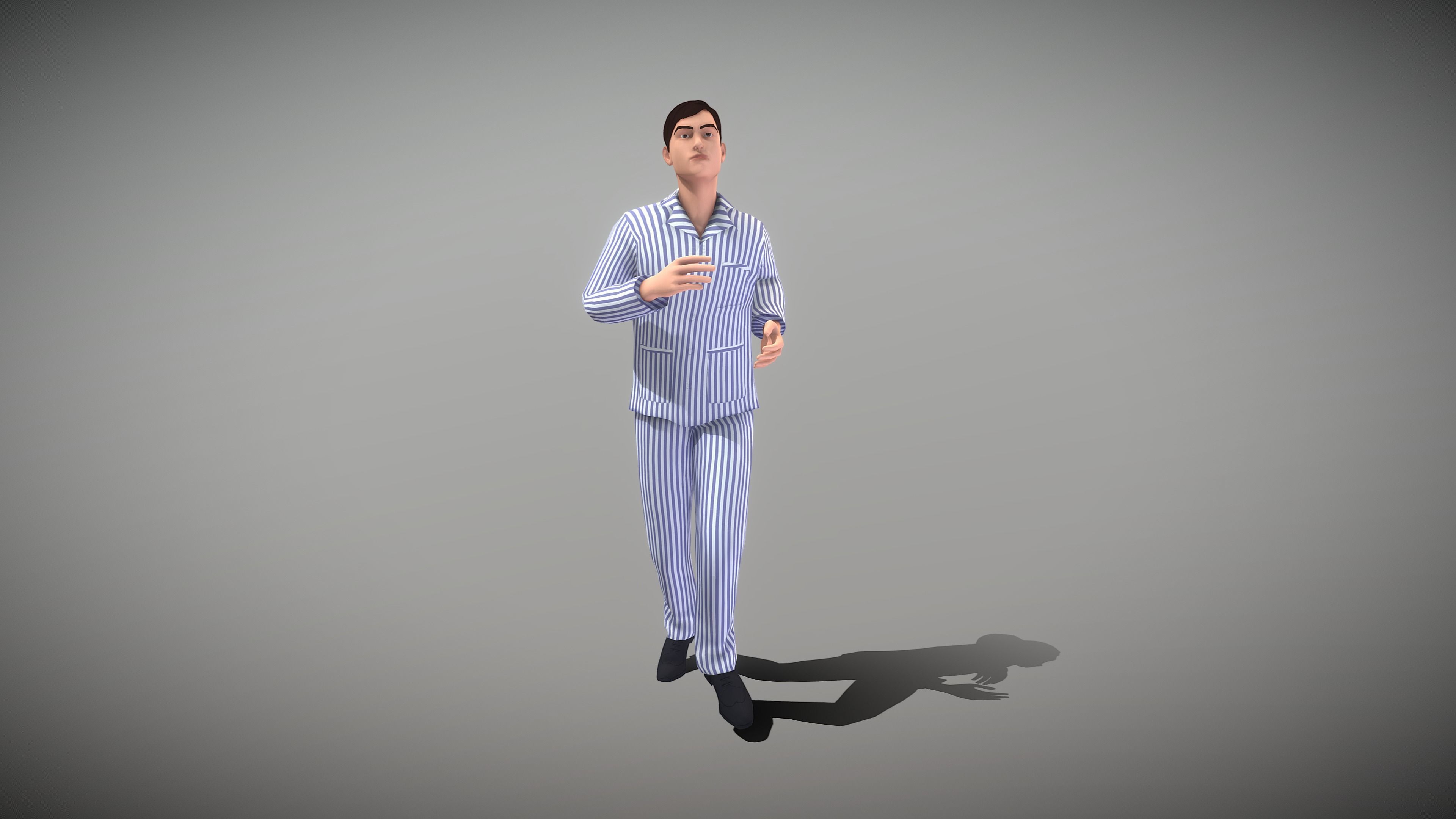 3D model Male Patient VR / AR / low-poly rigged animated | CGTrader