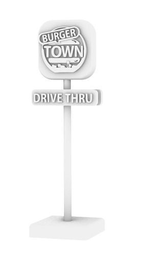 THE FAMOUS FAST FOOD DRIVE THROUGH SIGN free 3D model 3D printable ...