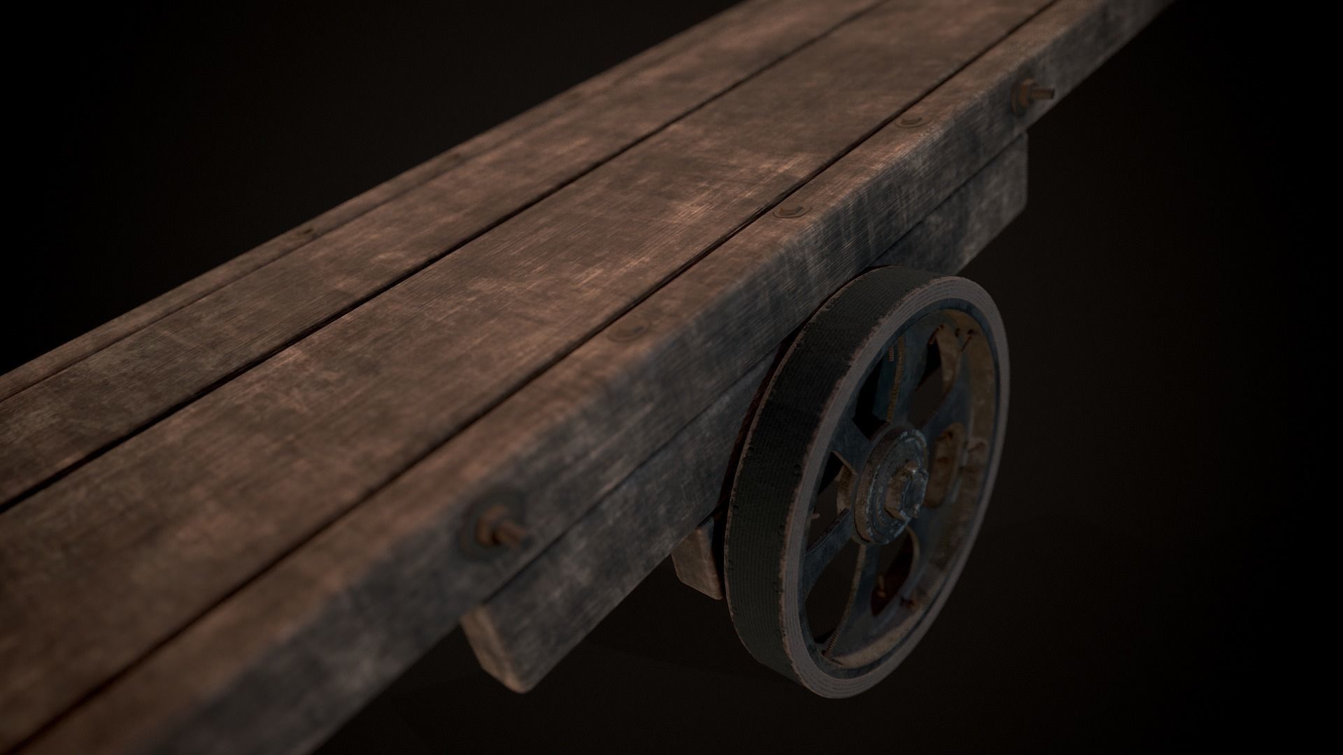 3D model Wooden Hath Gadi VR / AR / low-poly | CGTrader