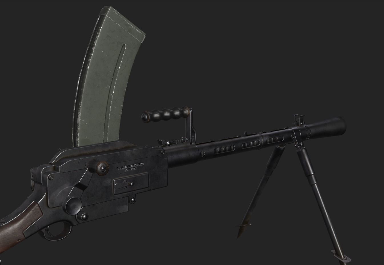 3D model Madsen Machine Gun VR / AR / low-poly | CGTrader