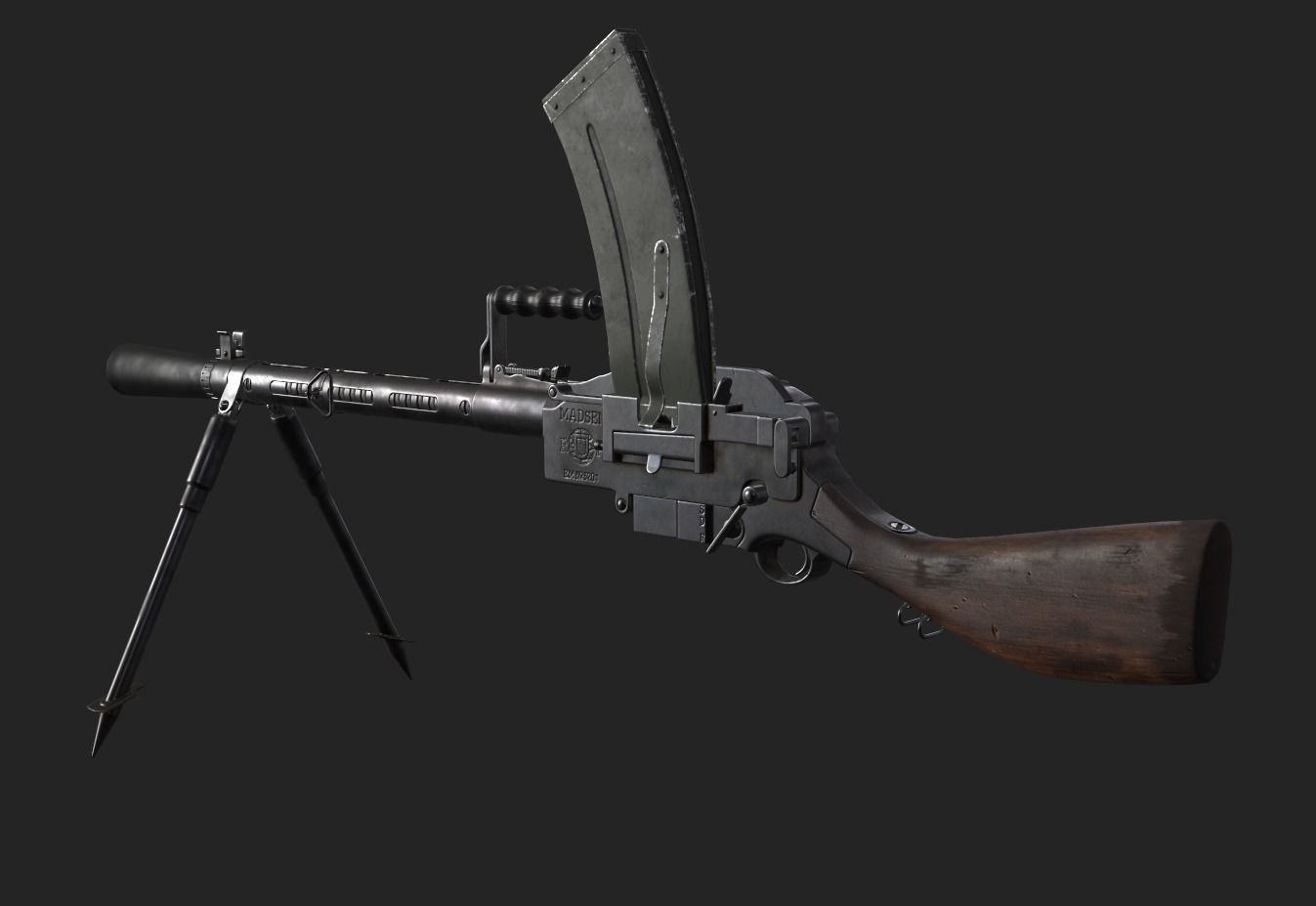 3D model Madsen Machine Gun VR / AR / low-poly | CGTrader