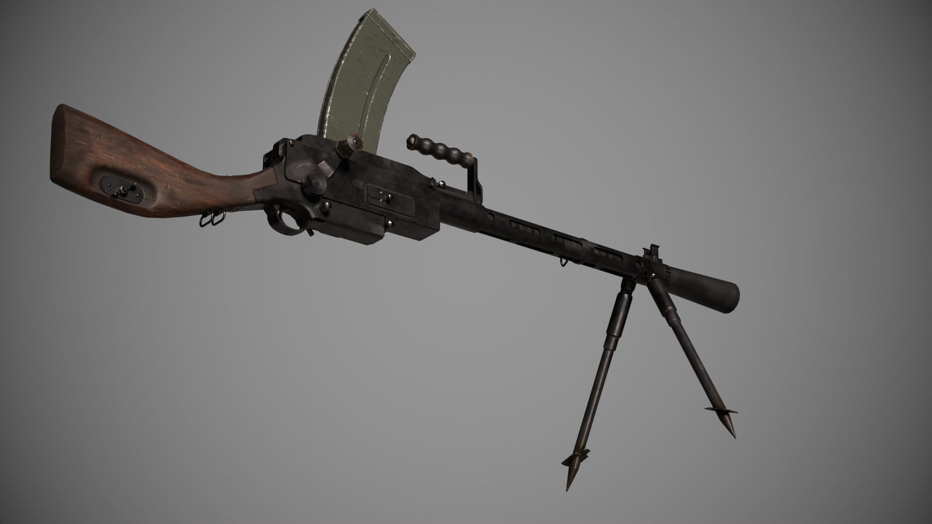 3D model Madsen Machine Gun VR / AR / low-poly | CGTrader