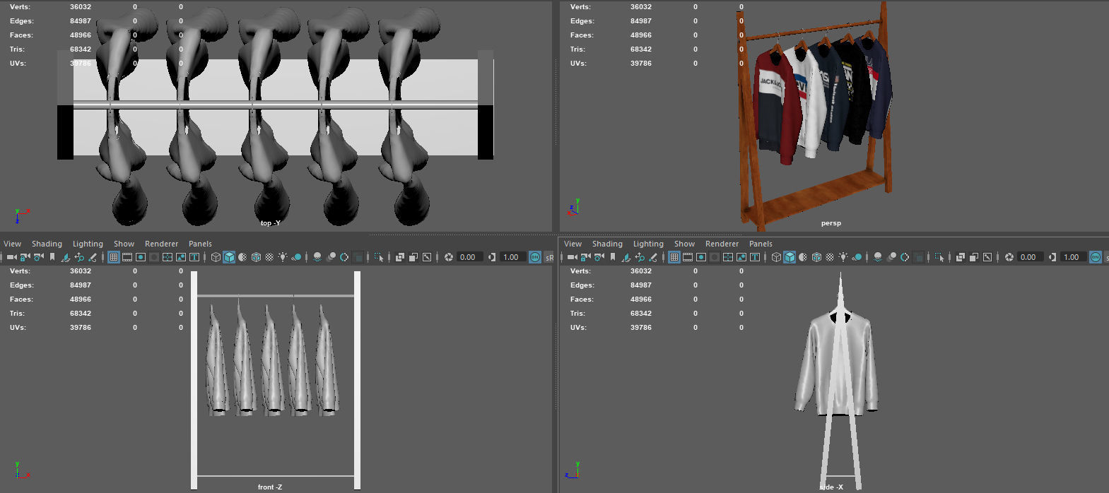 3D model HANGED SWEATSHIRT VR / AR / low-poly | CGTrader