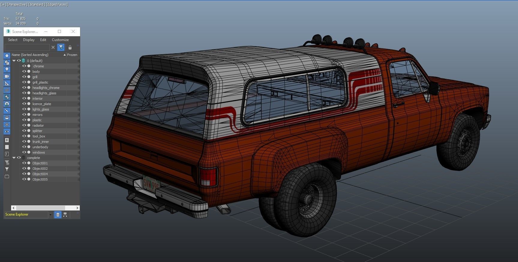 3D model 80s Custom pickup truck VR / AR / low-poly | CGTrader