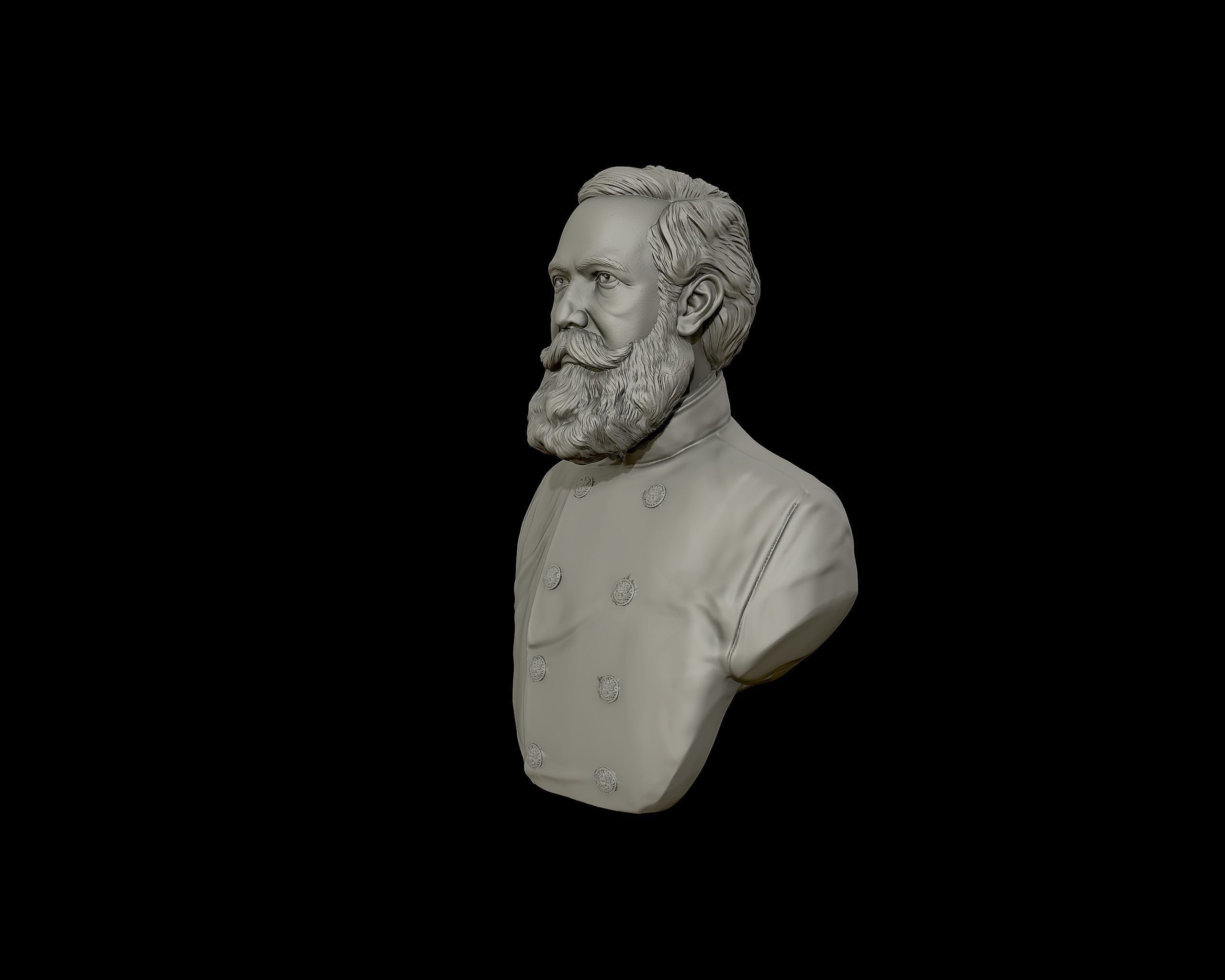 General Wade Hampton III bust sculpture 3D model 3D printable | CGTrader