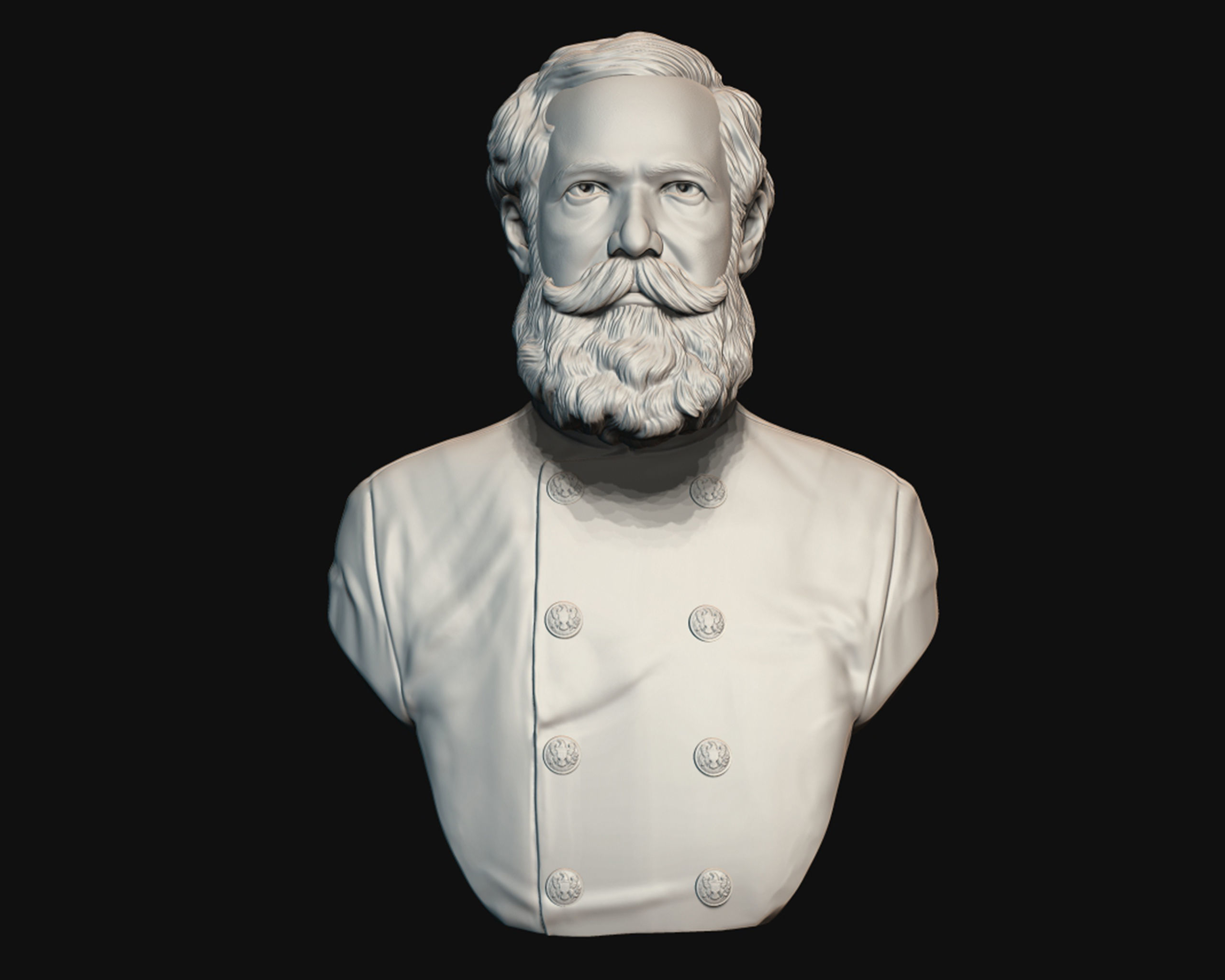 General Wade Hampton III bust sculpture 3D model 3D printable | CGTrader