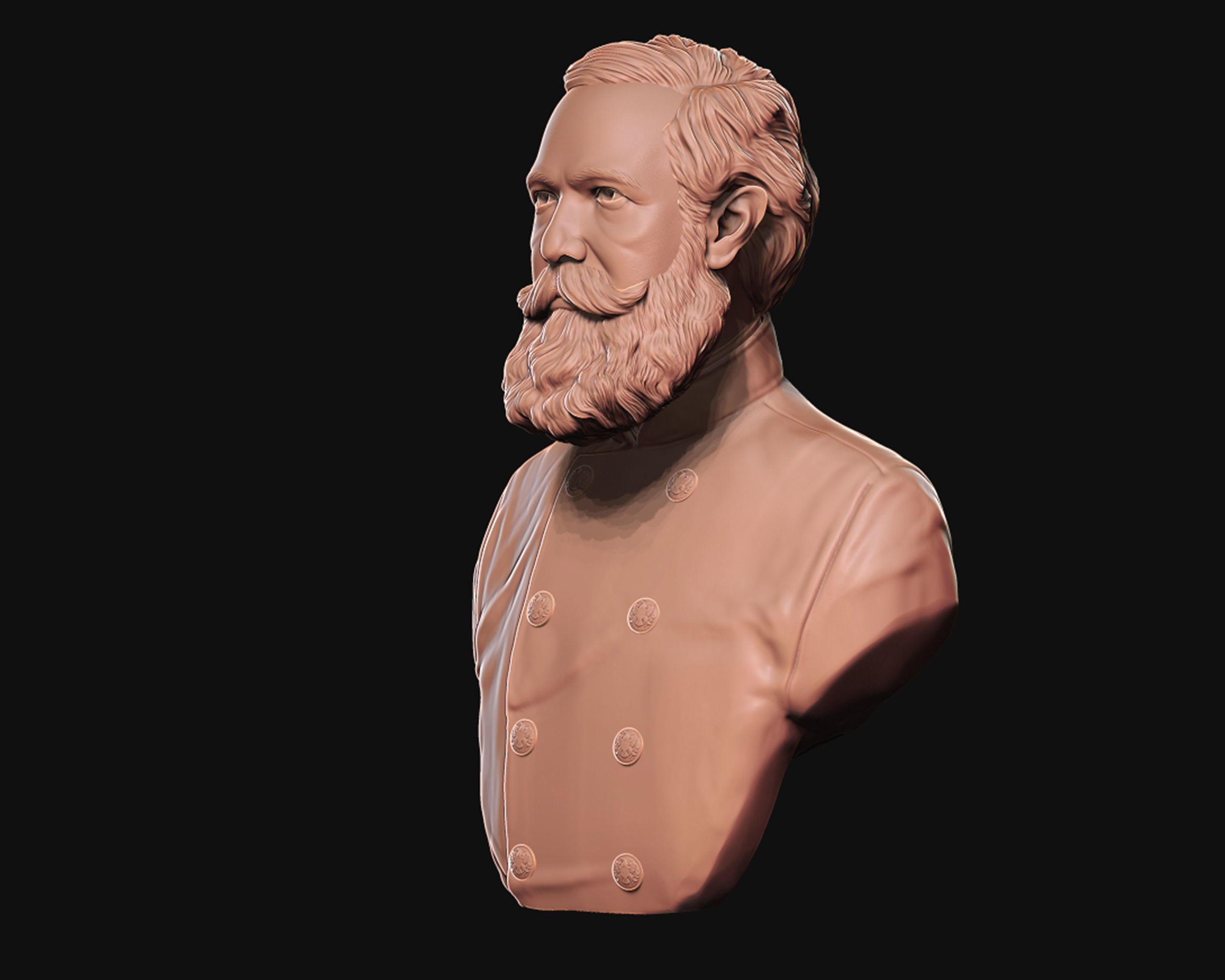 General Wade Hampton III bust sculpture 3D model 3D printable | CGTrader