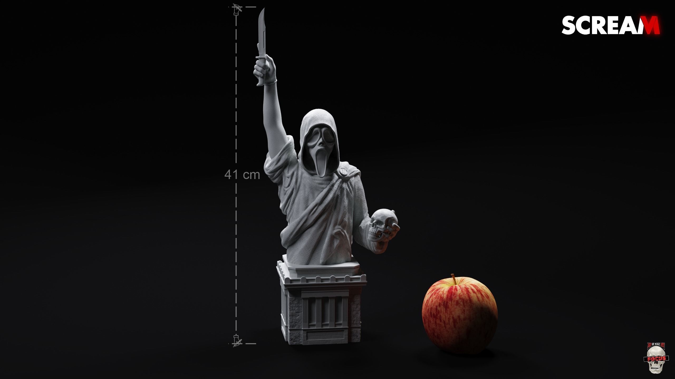 Scream - 3D Printable Statue Fanart 3D model 3D printable | CGTrader