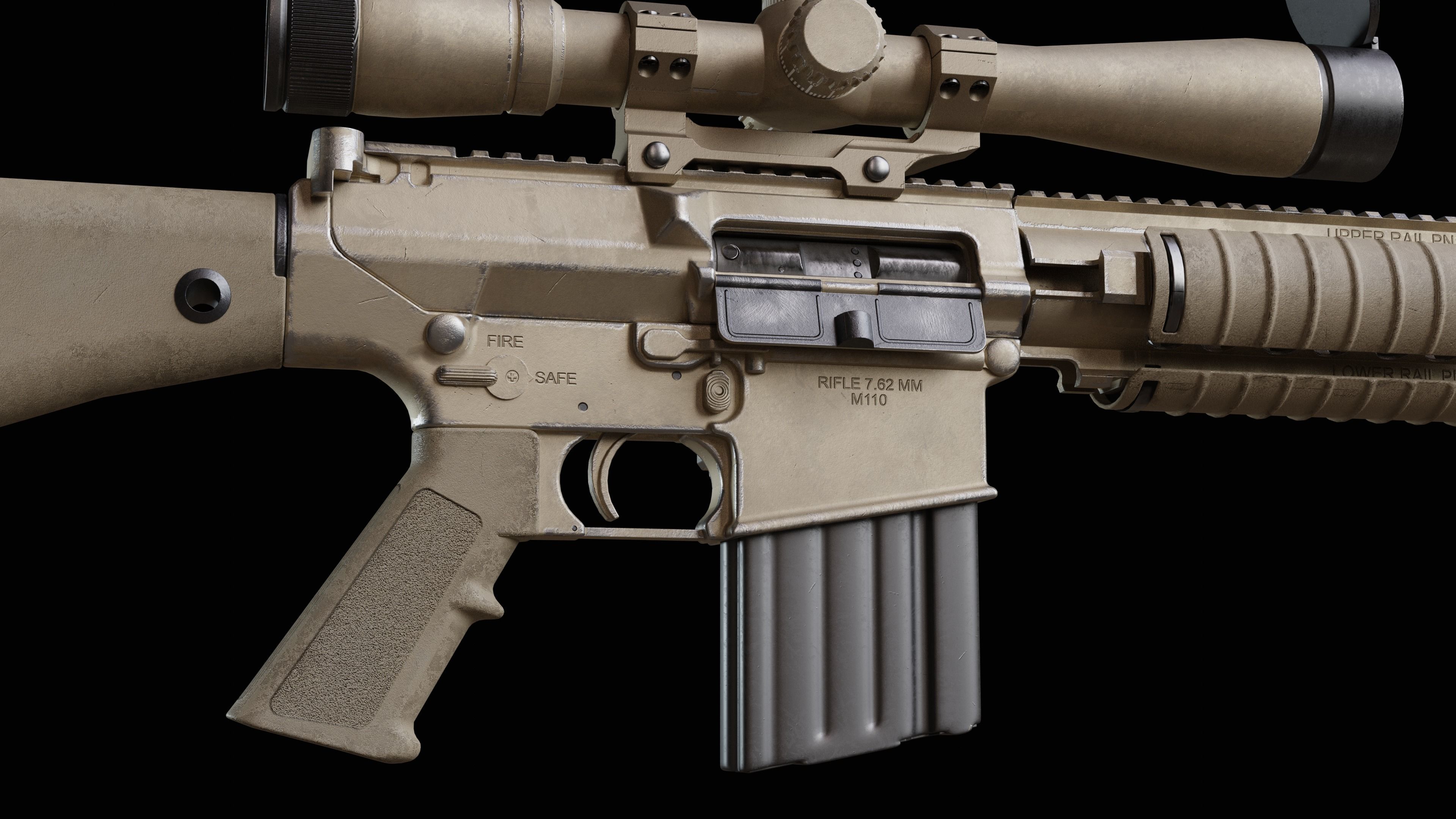 3D model M110 SASS VR / AR / low-poly | CGTrader