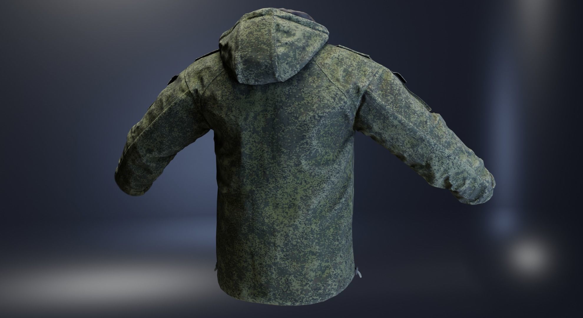 3D model Russian VKPO Ratnik Layer 8 Winter Coat VR / AR / low-poly ...