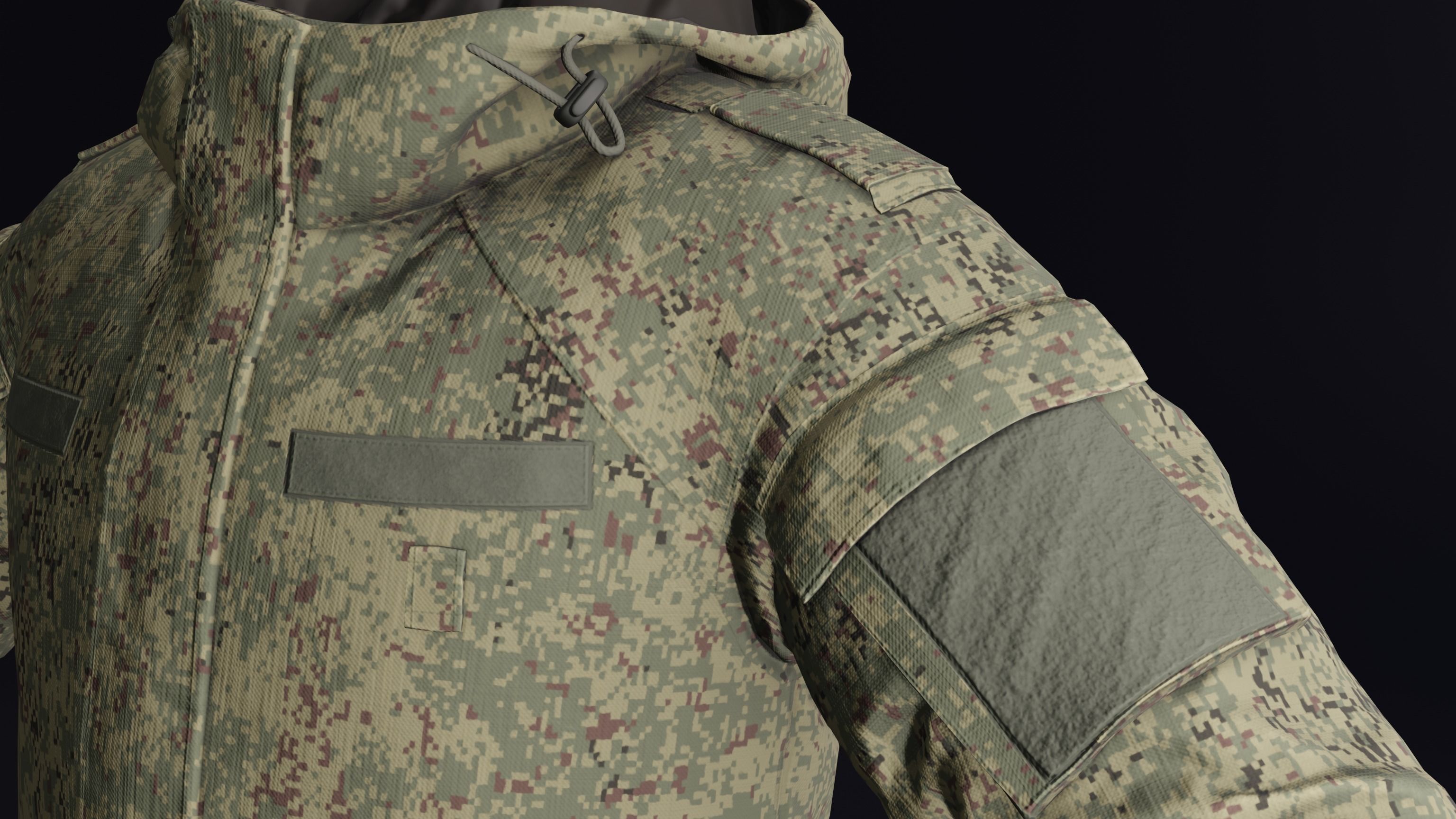 3D model Russian VKPO Ratnik Layer 8 Winter Coat VR / AR / low-poly ...