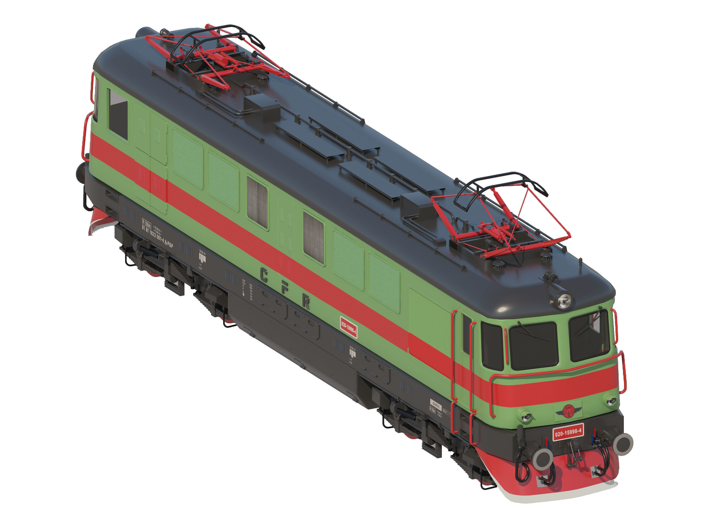 Electric locomotive 3D model | CGTrader