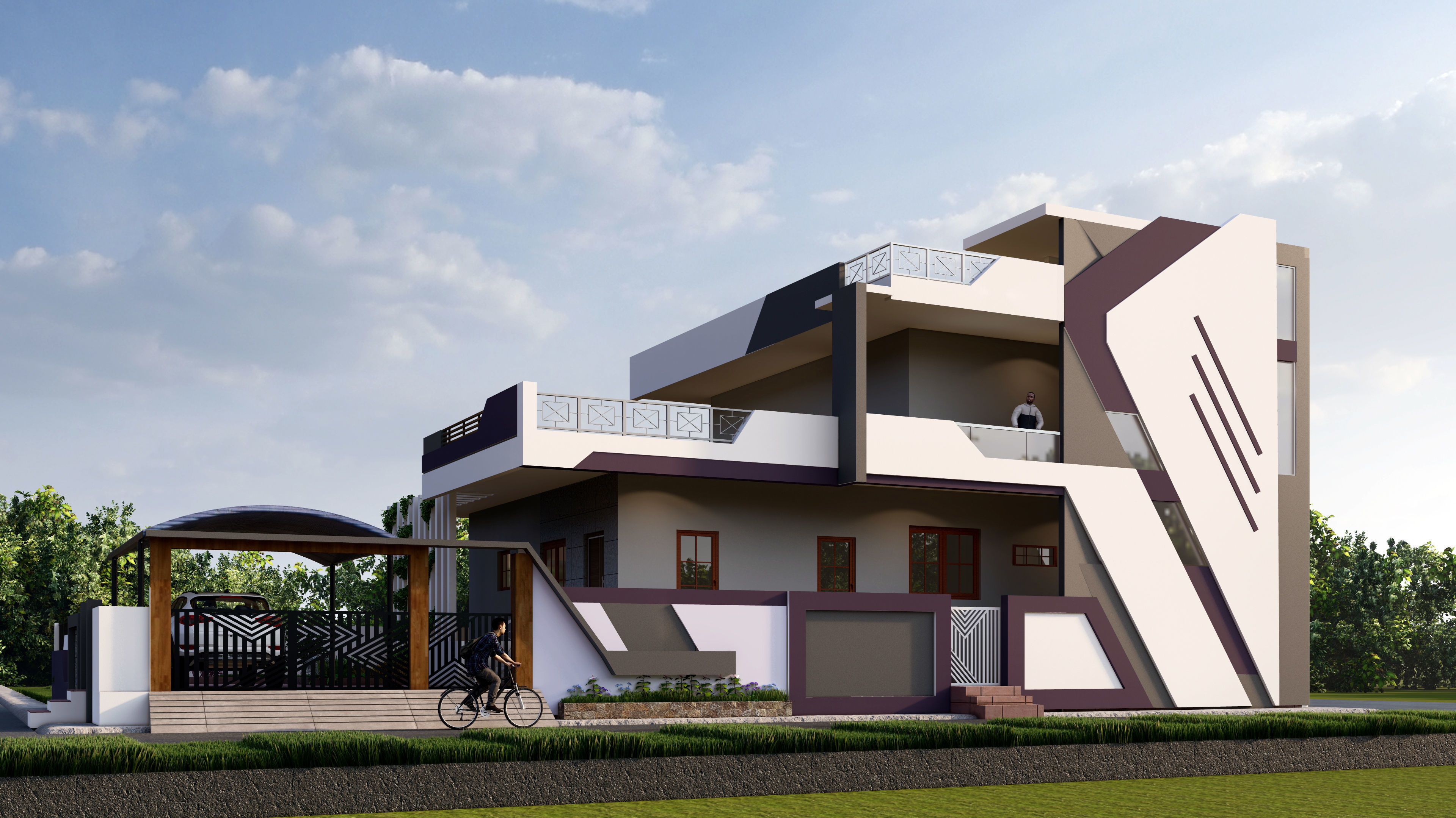 EXTERIOR HOUSE SCENE 3D model | CGTrader