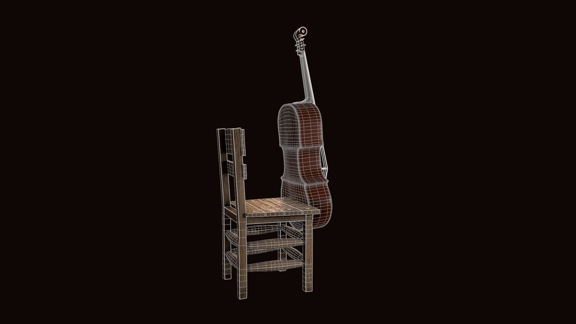 3D model Violin cello 3D model with blender and substance painter VR ...