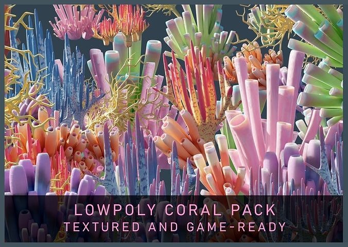3D model Lowpoly Coral Pack VR / AR / low-poly | CGTrader