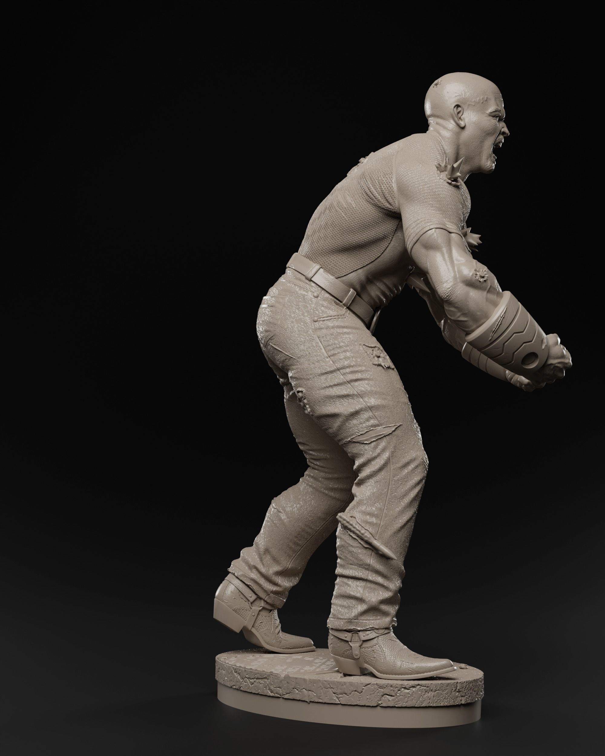 Luke Cage 3D print fan-art statue 3D model 3D printable | CGTrader