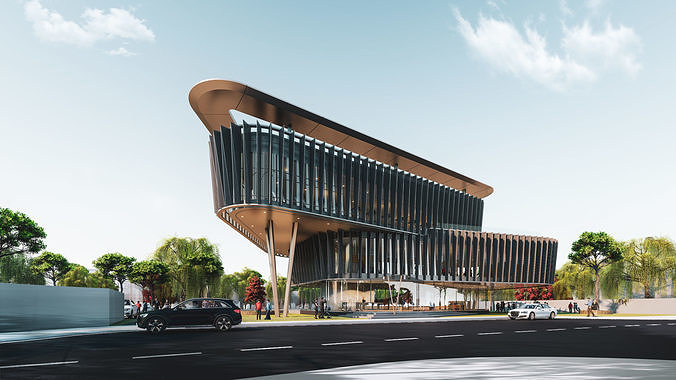 ClubHouse - Multifunctional building 3D model | CGTrader