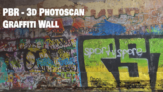3D model Graffiti Wall - 3d Photoscan VR / AR / low-poly | CGTrader
