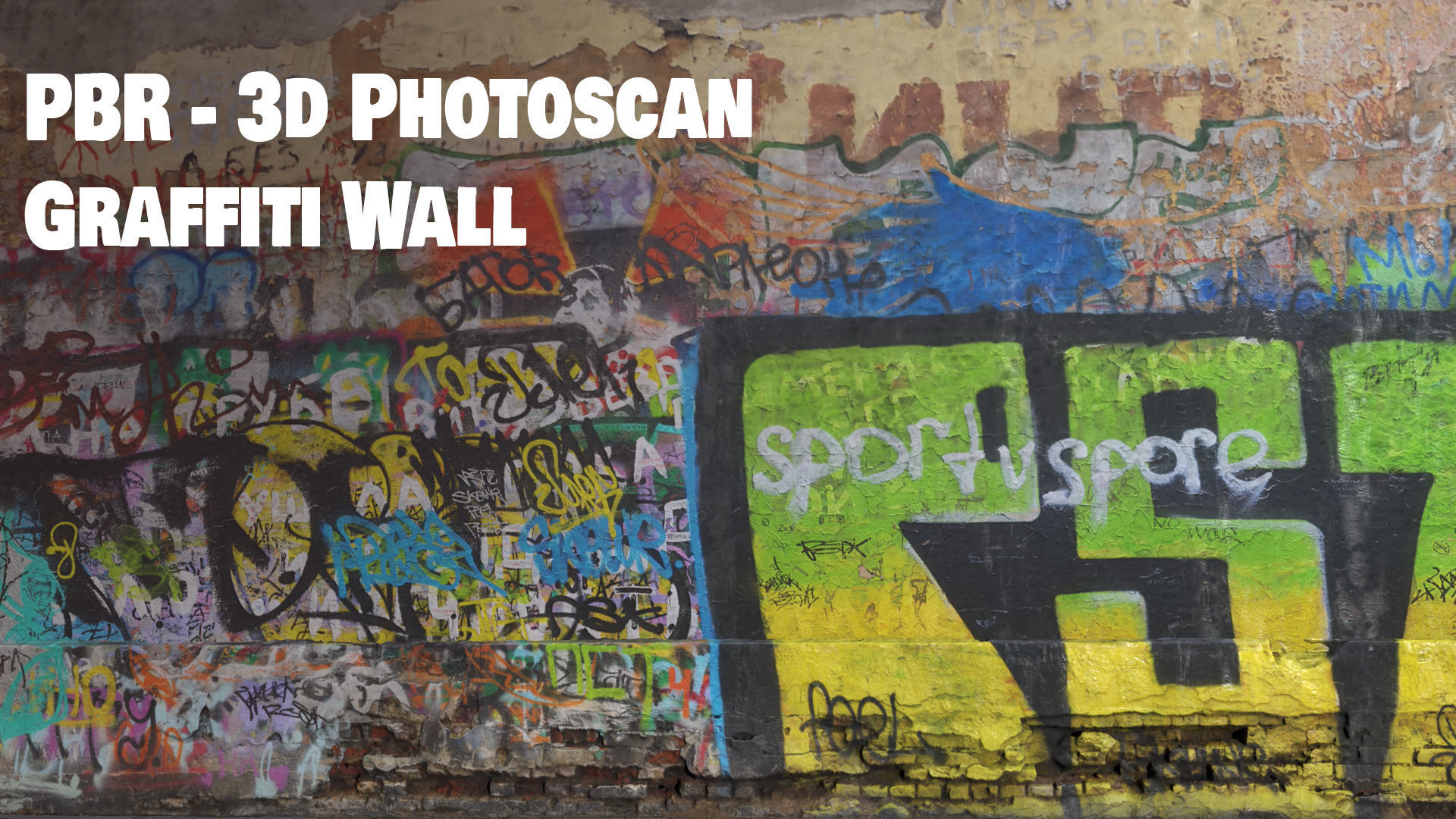 3D model Graffiti Wall - 3d Photoscan VR / AR / low-poly | CGTrader