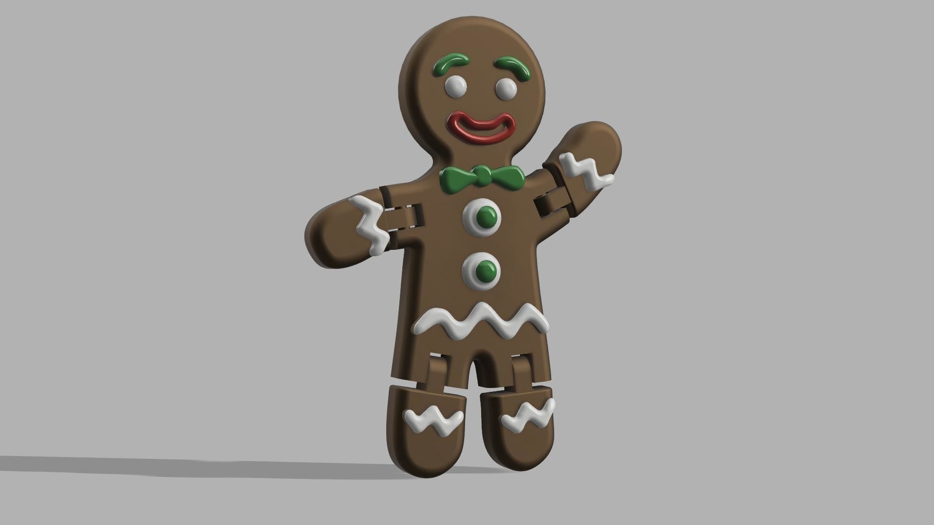 Articulated Gingerbread Man 3D model 3D printable | CGTrader