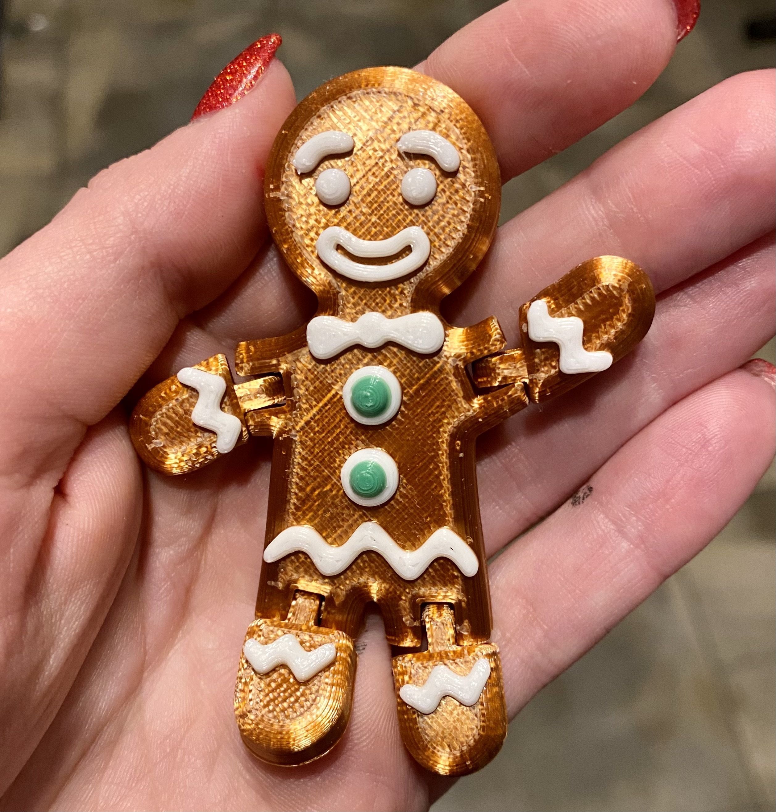Articulated Gingerbread Man 3D model 3D printable | CGTrader