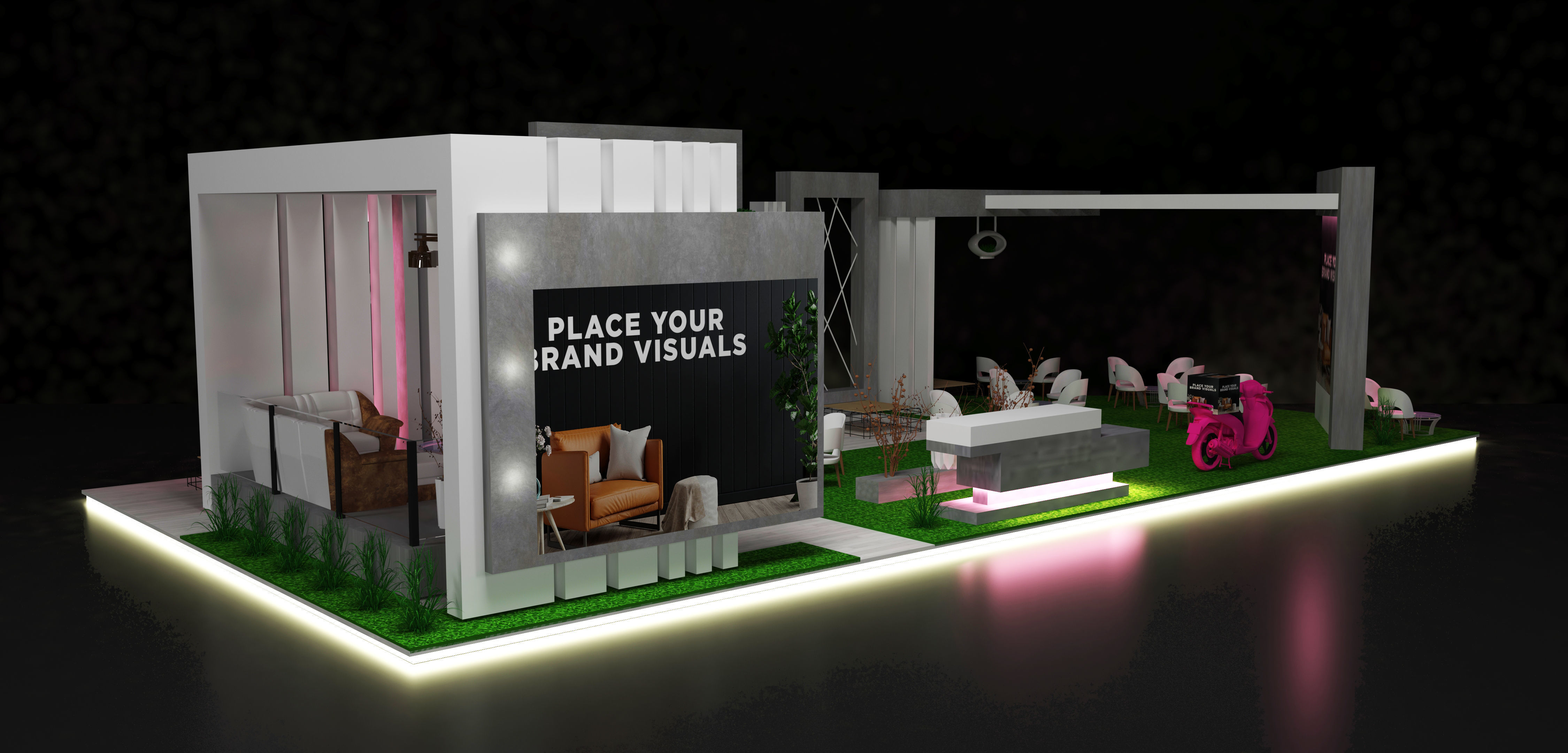 Exhibition Booth Lounge Design 3D model | CGTrader