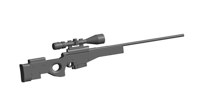 sniper rifle 3D model | CGTrader