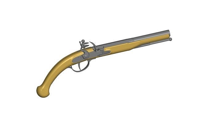 Flintlock pistol 3D model | CGTrader