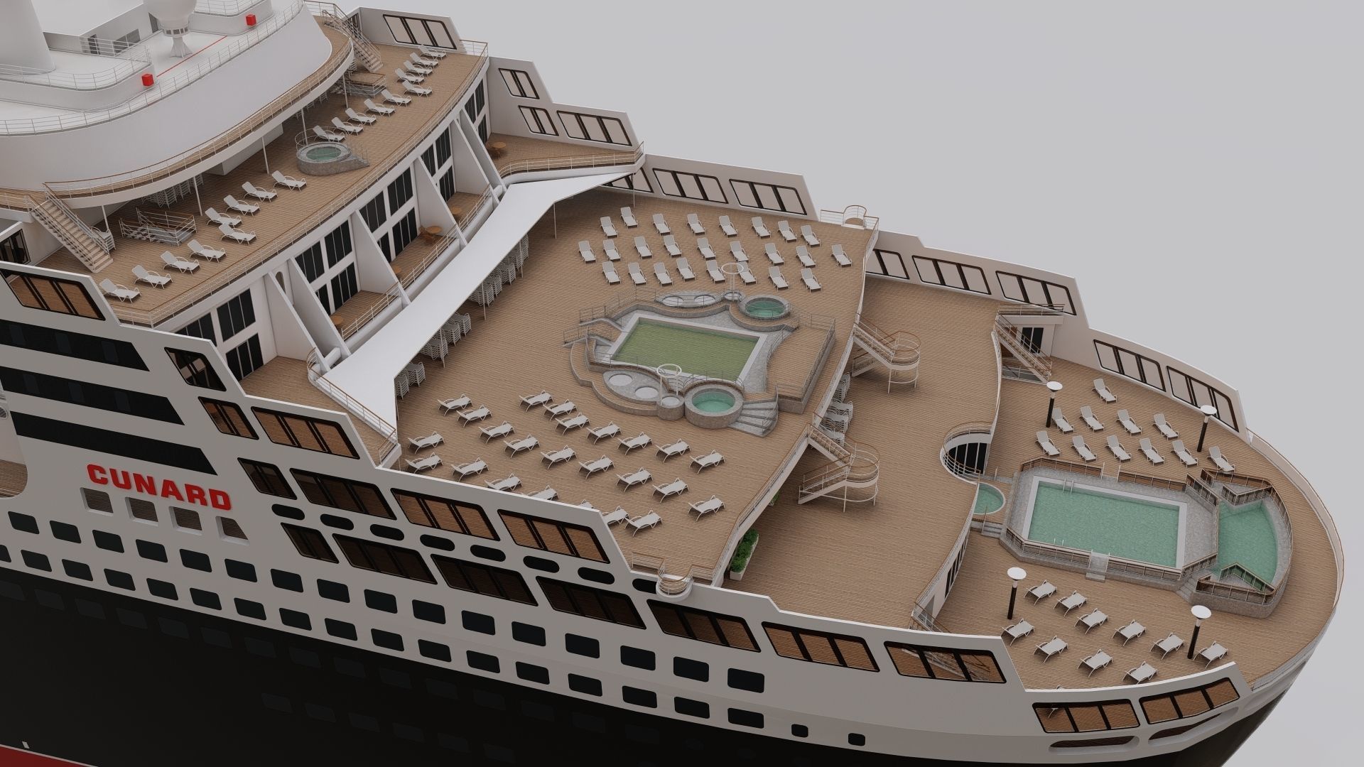 Queen Mary 2 3D model | CGTrader