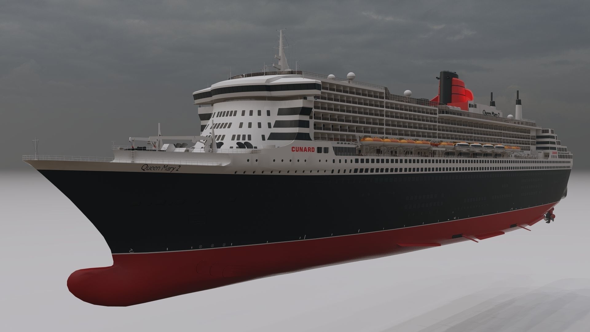 Queen Mary 2 3D model | CGTrader