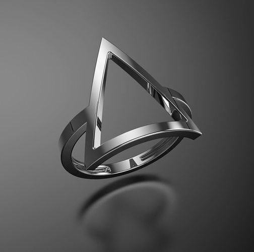 ring triangle 3D model 3D printable | CGTrader