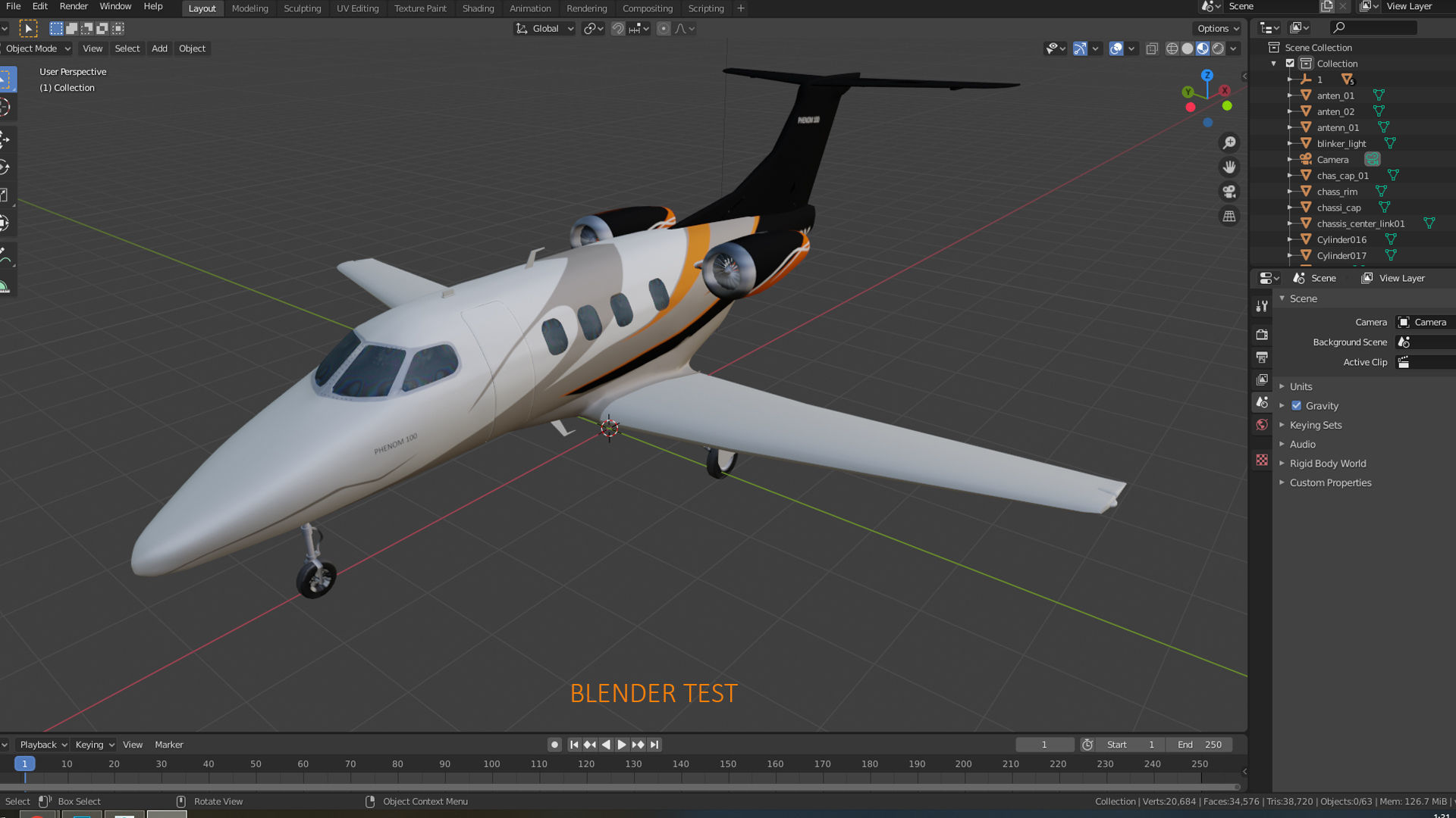 3D model Embraer Phenom 100 private jet detailed 3d model VR / AR / low ...