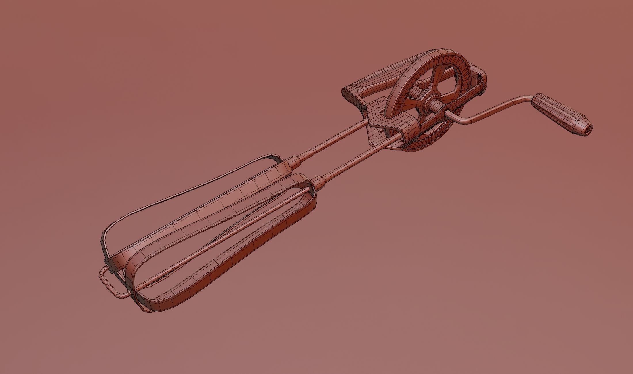 Manual kitchen plastic mixer 3D model | CGTrader