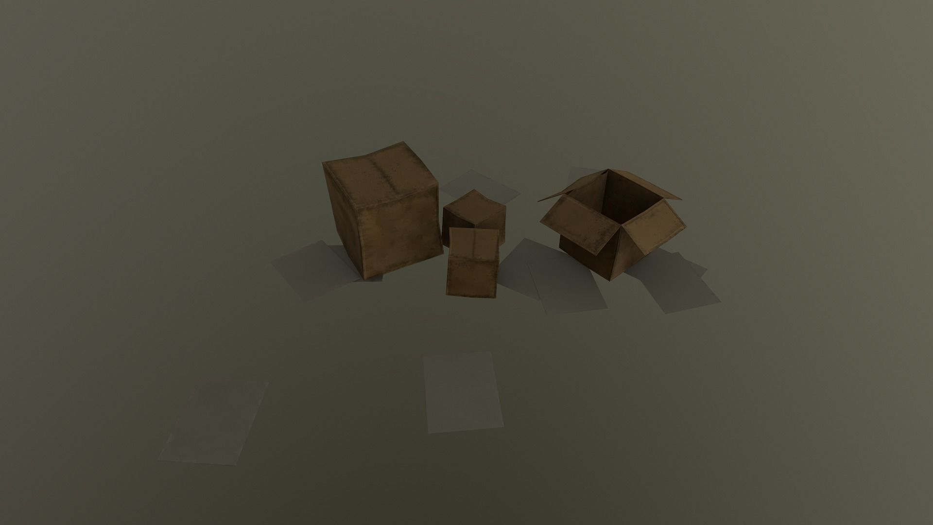 3D model Carton Boxes VR / AR / low-poly | CGTrader