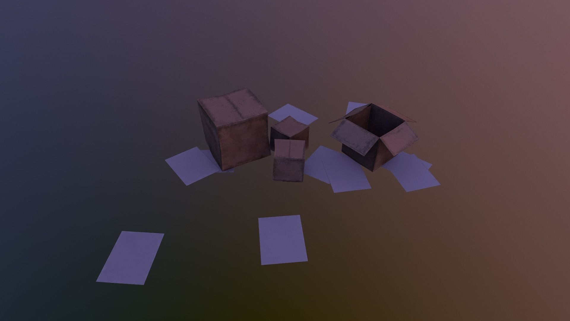3D model Carton Boxes VR / AR / low-poly | CGTrader