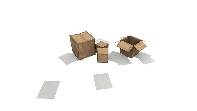 3D model Carton Boxes VR / AR / low-poly | CGTrader