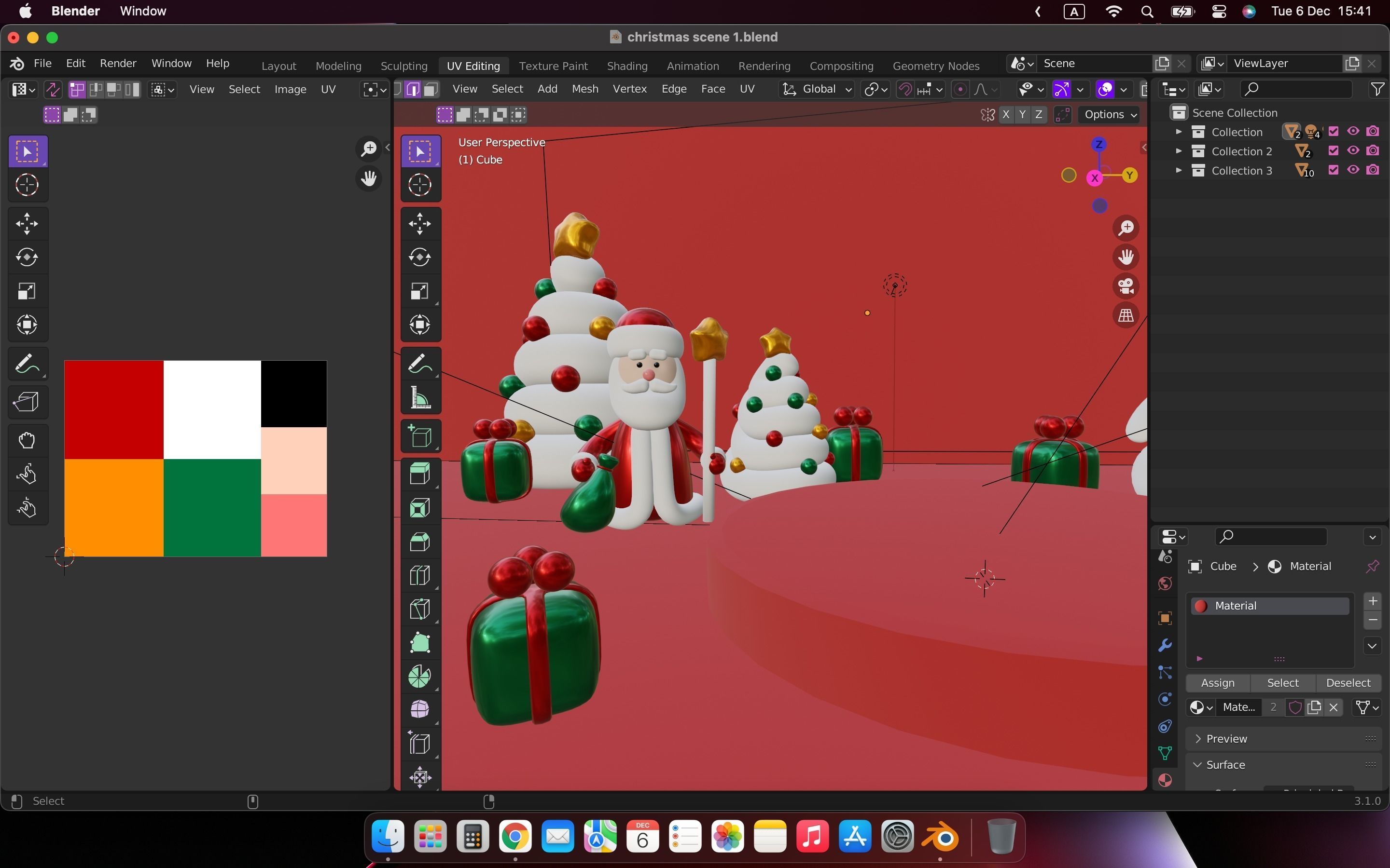 Modular Simple Christmas Scene Low-poly 3D model 3D model | CGTrader