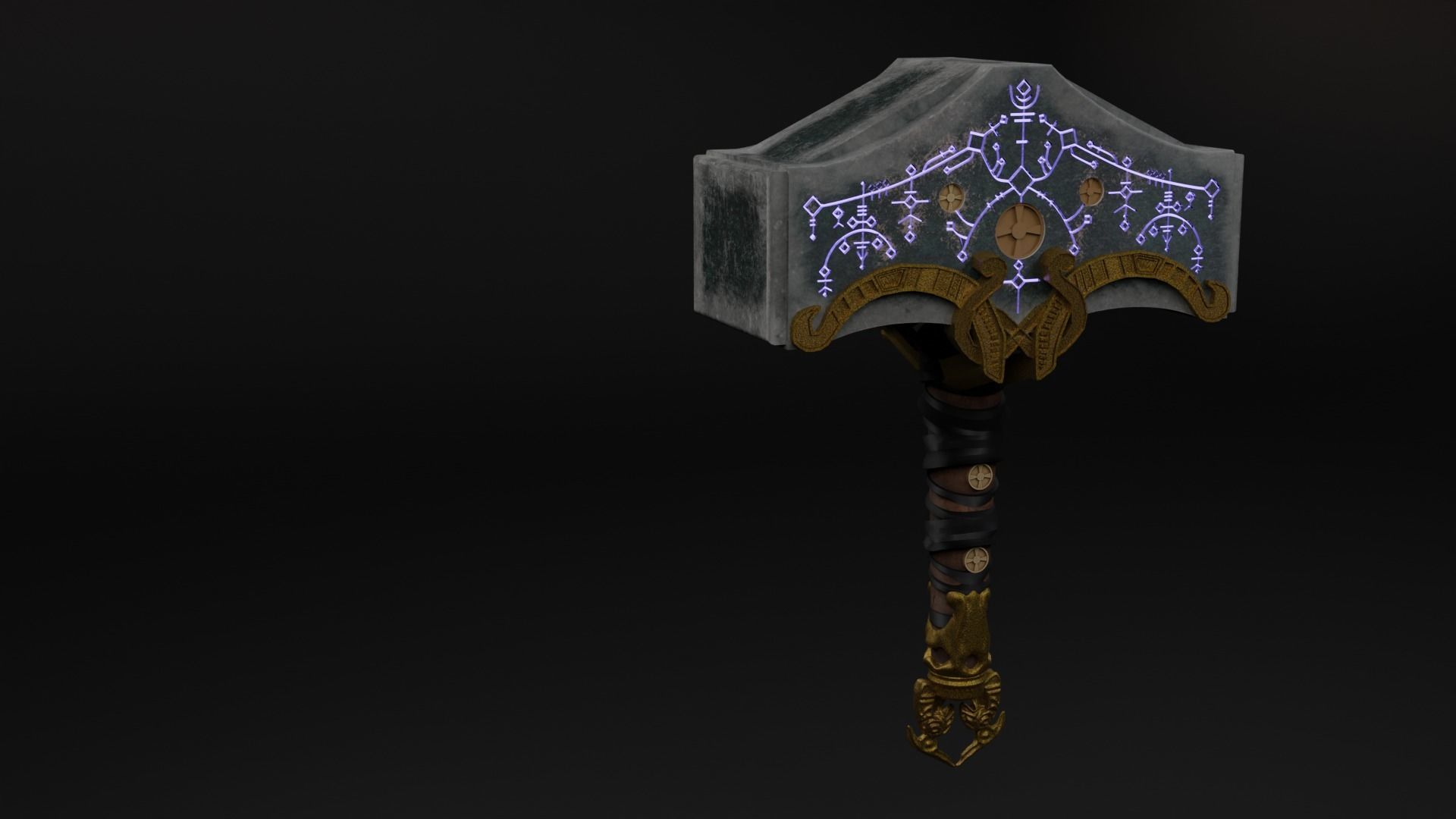3D model mjolnir from god of war ragnarok VR / AR / low-poly | CGTrader