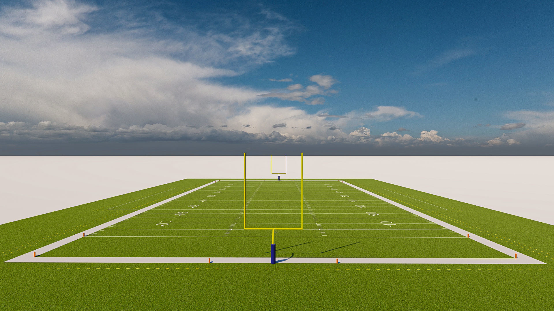 3D model American Football Field-College version VR / AR / low-poly ...