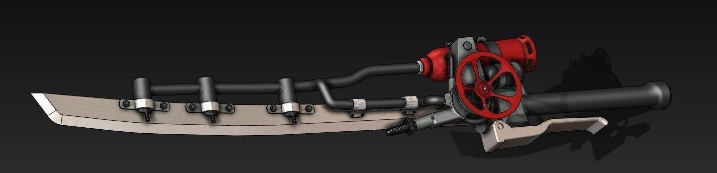 Shishkebab flaming sword Fallout 4 3D model | CGTrader