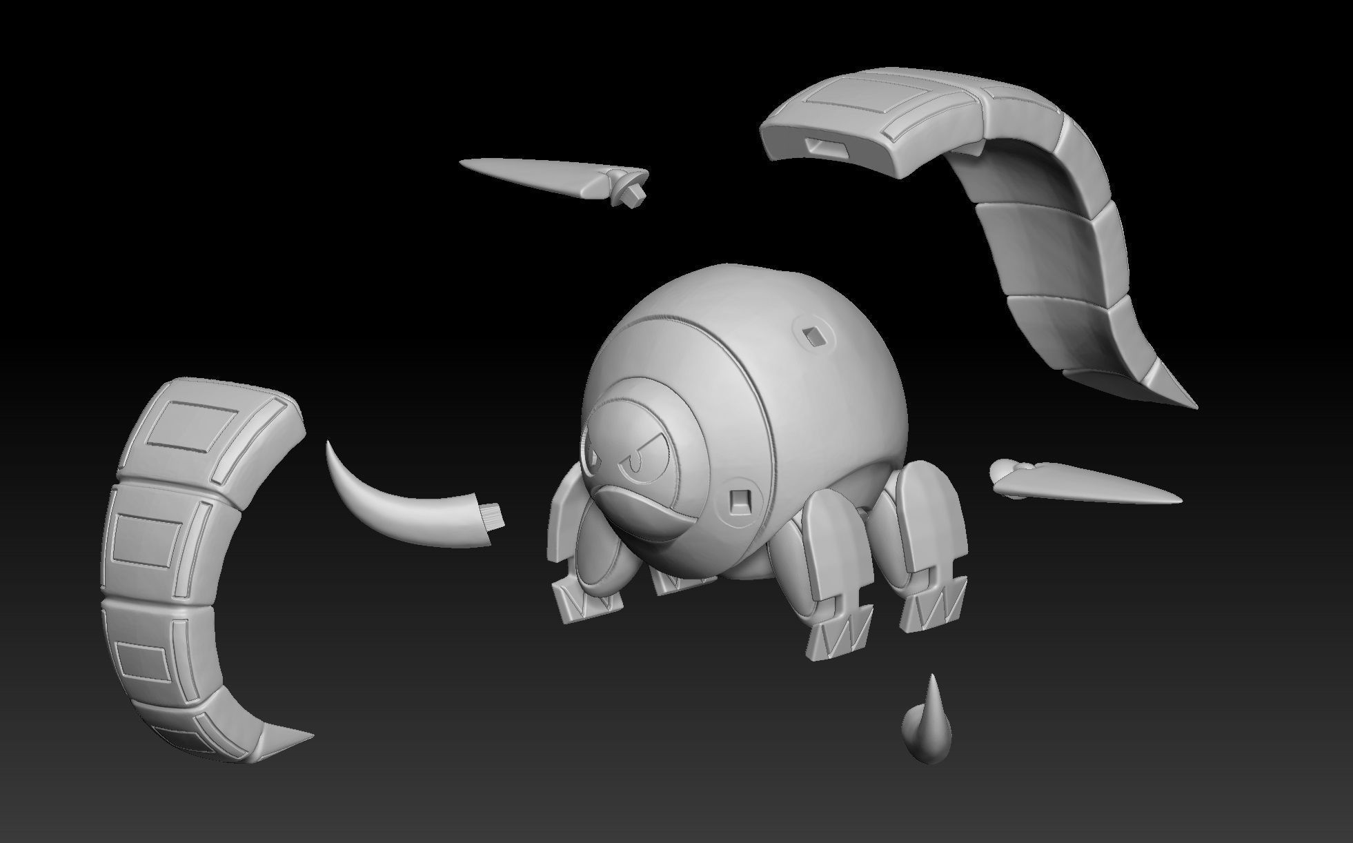 Pokemon Paradox Future Donphan Iron Treads 3D model 3D printable | CGTrader