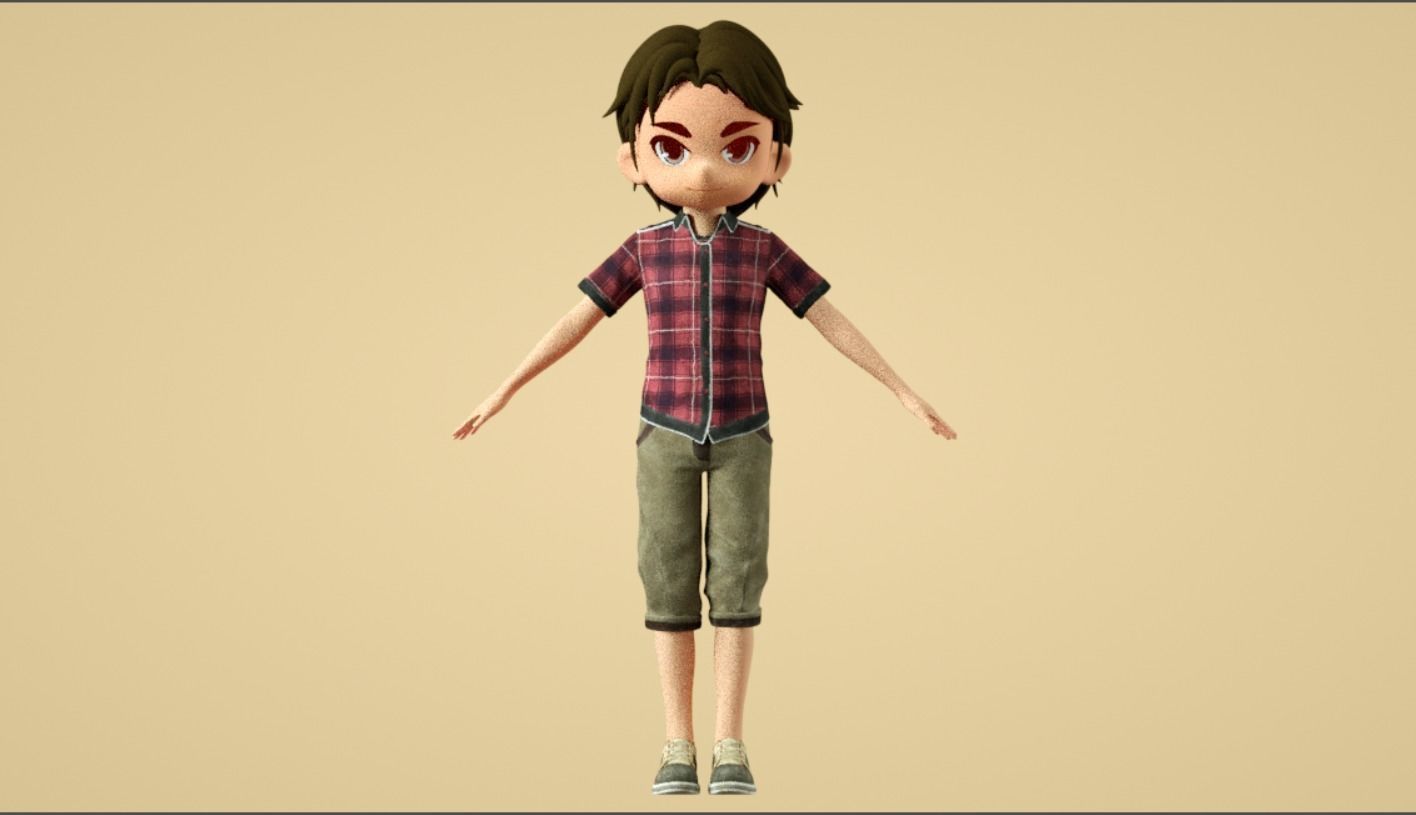 cartoon boy 3D model | CGTrader