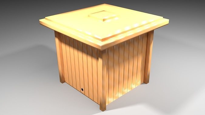 Wooden Water Tank 4 3D model | CGTrader