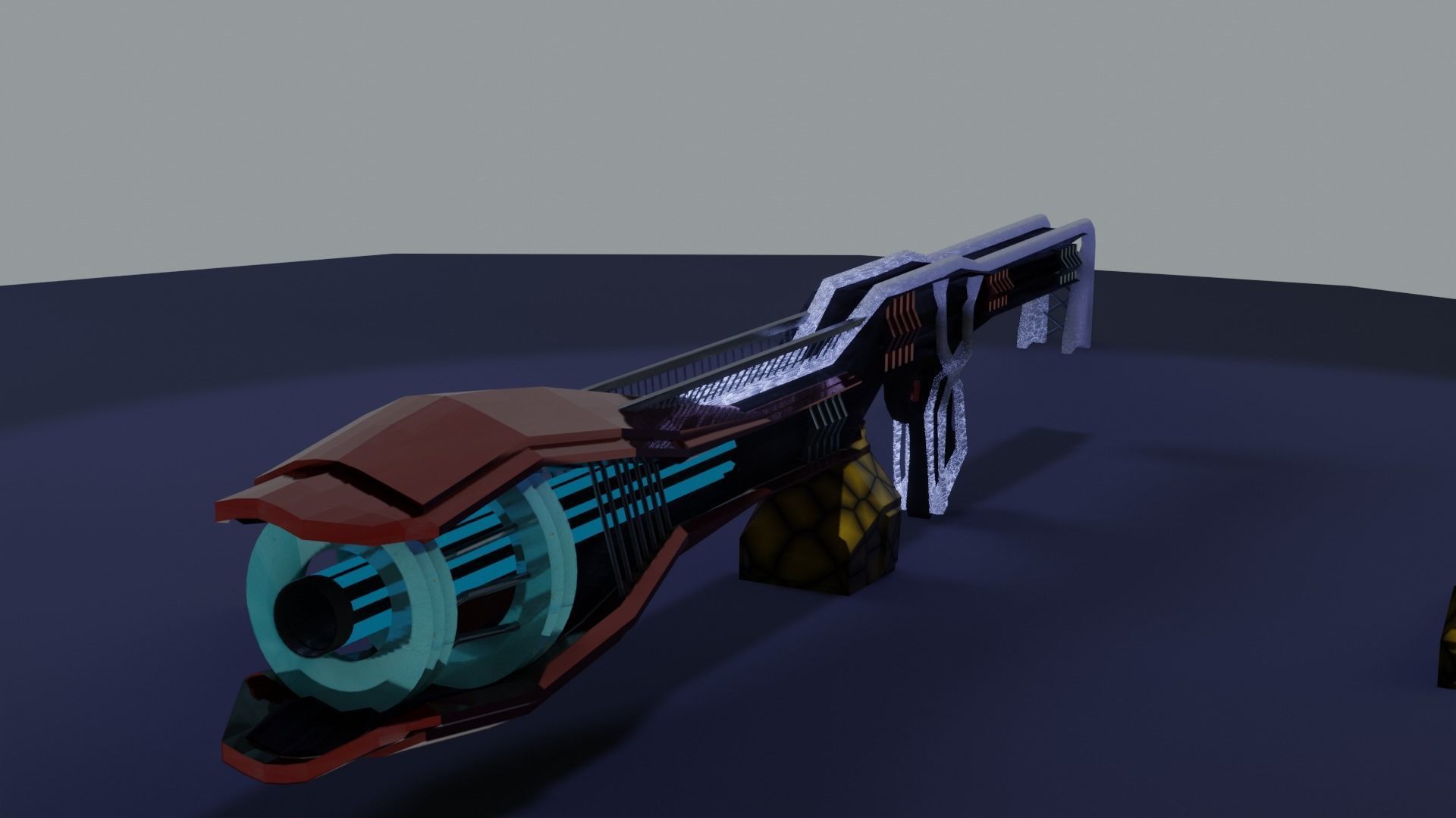 Sci-fi plasma rifle free VR / AR / low-poly 3D model rigged | CGTrader