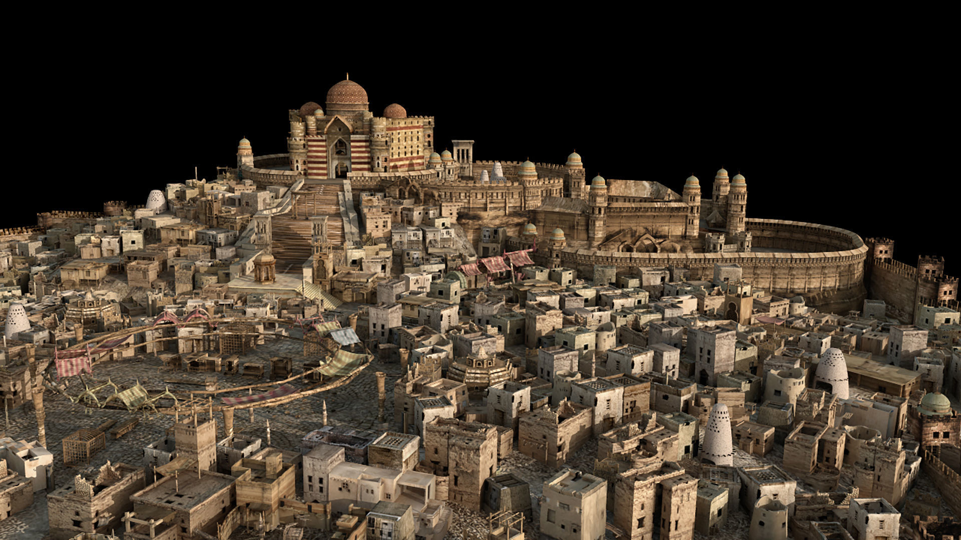 MiddleEast City Fantasy Desert Arab City 3D model | CGTrader