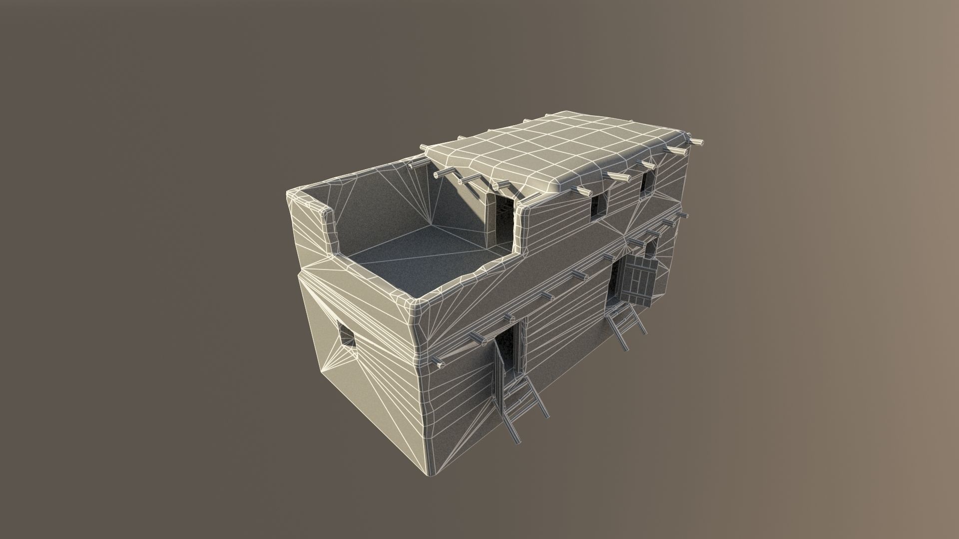 3D model Afghanistan Middle East Village Town Houses VR / AR / low-poly ...