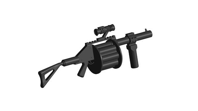 Grenade launcher 3D model | CGTrader